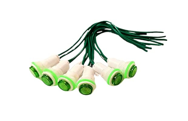 Buy QBM Green Color Neon Light Bulb Indicator Lamp 220v-240v AC for ...