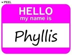 Amazon.com - Hello My Name Is Phyllis - Window Bumper Laptop Sticker