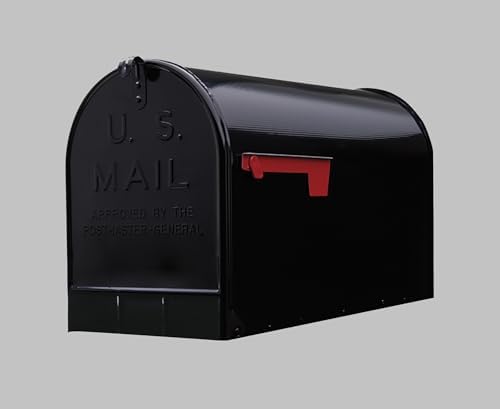 Amazon.com: Ilyapa Black Modern Mailbox Post Mount - Mailboxes for ...
