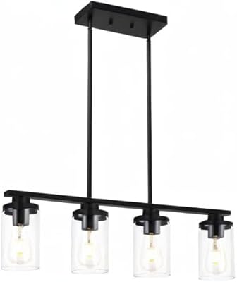 Dining Room Light Fixture Over Table, Farmhouse 4-Light Kitchen Island ...