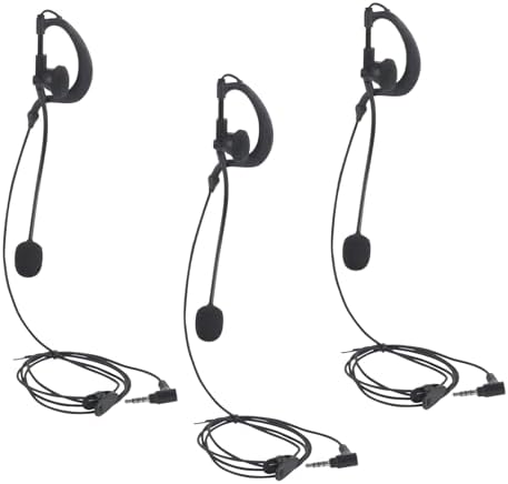 Amazon.com: WODASEN 3 Pack Coach Soccer Referee Headset 3.5mm G Shaped ...