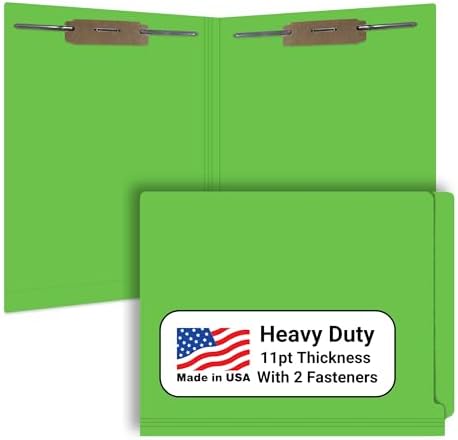 Amazon.com : Green File Folders, USA Made, Doctor Stuff, Two 2" Bonded ...