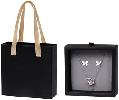 2Pcs Jewellery Gift Box, 9x7x1.7cm Small Gift Box with Lids Necklace ...