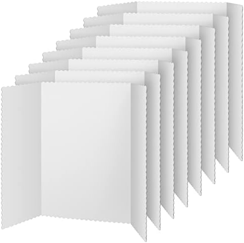 Amazon.com : Henoyso 8 Pieces Tri Fold Poster Board Lightweight Fold ...