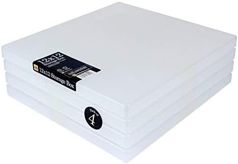 WestonBoxes 12x12 (12.5 x 13.5 Inch / 31 x 33.5cm) Plastic Storage Box ...