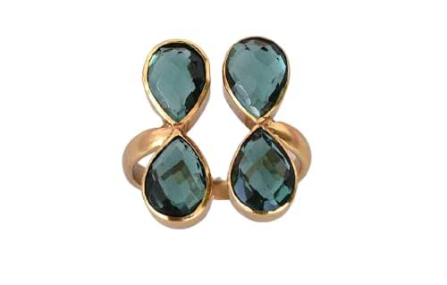 Amazon.com: Veracity Jewelry Gold Plated Gemstone Rings For Women ...