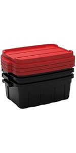 Keter Tuff Box 140L Storage Box with Lid, Durable, Water Resistant ...