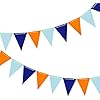 Amazon.com: ZOOYOO 20Ft Blue Orange Pennant Banner, 30pcs Kids Party ...
