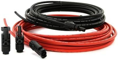 Amazon.com: 20 Feet 10AWG Solar Panel Cable Wire Solar Panel Extension ...