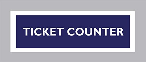 SIGN EVER Ticket Counter Sign Boards For Theaters Station Hospital ...