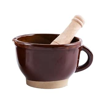 Amazon.com: Mortar and Pestle Set Ceramic Pestle and Mortar Bowl with ...