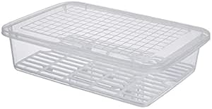 MABEK Lunch Box Food Storage Containers with Removable Drain Plate, for ...