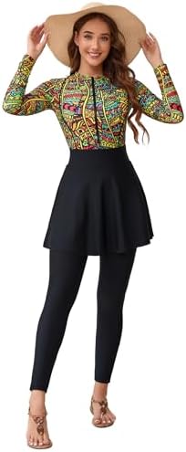 Amazon.com: Muslim Swimsuits for Women Hijab Fully Covered Swimsuit ...
