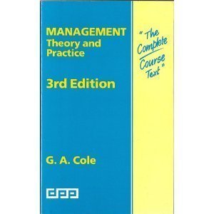 Management (Complete Course Texts): G.A. Cole: 9781870941600: Amazon ...