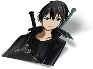 Amazon.com: BingeTokyo Fan Art Kirito Sword Art Online Anime Stickers ...