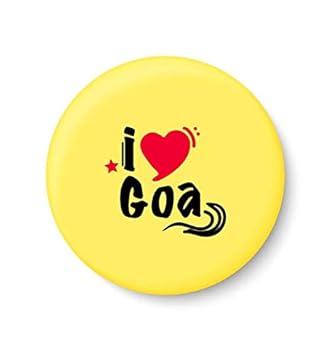 Buy PEACOCKRIDE I Love Goa Pin Badge (Metal, Multicolour, 75mm) Online ...