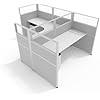 Amazon.com: SUNLINE Office Cubicles Furniture Kit - Customizable Desk ...