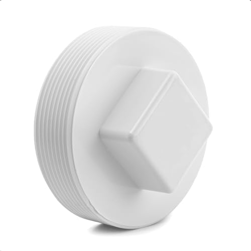 Amazon.com: 6" PVC Sewer Cleanout Plug Pipe Fitting, DWV Male Adapter ...