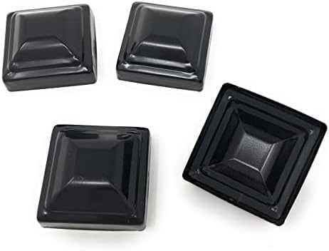 Square Post Caps (Pressed Steel) Powder Coasted Black 2-1/2" x 2-1/2 ...