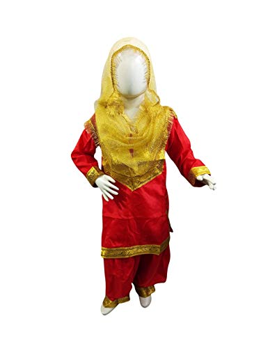 BookMyCostume Punjabi Giddha Baisakhi Folk Dance Costume for Girls and ...