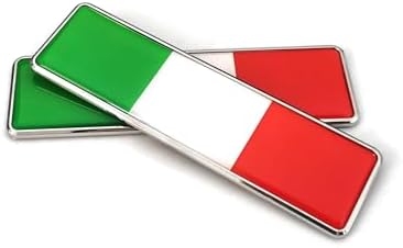 Amazon.com: Car Chrome Decals CBSHD101A Italia Italy Italian Flag Car ...