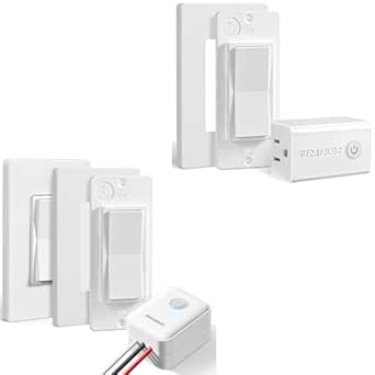 Suraielec 3 Way Wireless Light Switch and Decorator Rocker Wall Switch ...