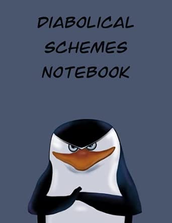 Diabolical schemes: Funny notebook penguin Madagascar: college ruled ...