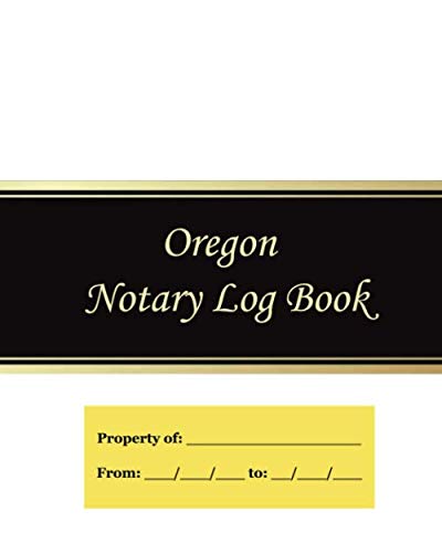 Amazon.com: Oregon Notary Log Book: Notary Records Journal:Official ...