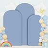 Amazon.com: FOTSHARER Dusty Blue Arch Cover Set of 3 Spandex Arch ...