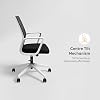 GODREJ INTERIO Sally Mid Back Office Chair in Knitted Fabric, Black Ink ...