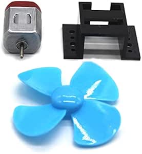 Amazon.com: 6pcs 130 DC Motor With Fan Propeller Fixed Mount Set DC3V ...
