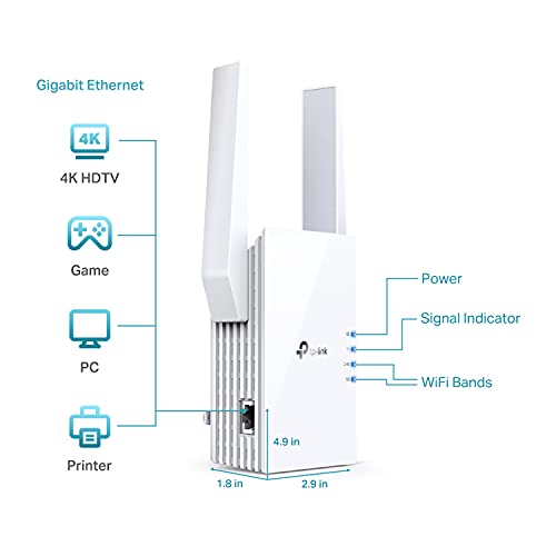 TP-Link AX1800 WiFi 6 Extender(RE605X)-Internet Booster, Covers up to ...