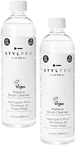 STYLPRO Makeup Brush Cleanser (2x 500ml bottles), Makeup Brush Cleaning ...