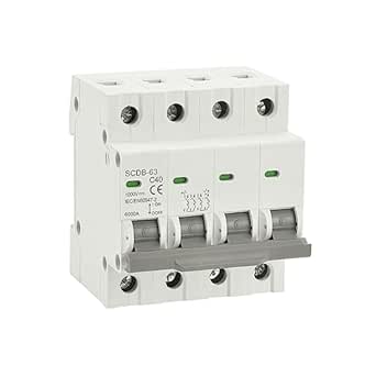 SCDB-63 Din Rail Solar 4P 1000V DC Type C MCB Circuit Breaker for ...