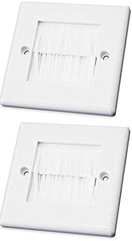 electrosmart White Single Gang Brushplate with White Brushes/Brush ...