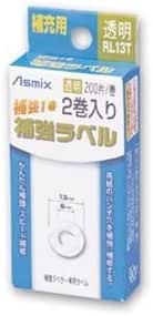 Amazon | （業務用セット） アスカ 補強ラベラー 補強ラベル RL13T 透明 200片／2巻入 【×5セット】 | ラベルライター | 文房具・オフィス用品