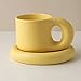 Amazon.com: Nordic Style Fat Handle Coffee Mug, Big Handle Ceramic Mug ...