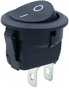 Amazon.com: NDJQY 5PCS KCD1 Round Square Boat Rocker Switch Black Red 2 ...