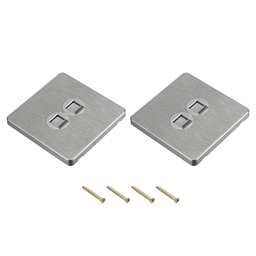 PATIKIL Ethernet Socket Dual Port RJ45 CAT6 Wall Plate Grey for ...