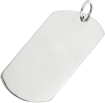 Amazon.co.jp: Shinjuku Gin no Kura Dog Tag, Plain, Pendant, Necklace ...