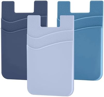 Amazon.com: SHANSHUI Phone Wallet, Strong Adhesive Silicone Wallet Sleeve Pocket ID Credit Card ...