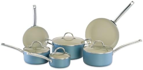 Amazon.com: CeraStone Earth Series 10-Piece Ceramic Non Stick Cookware ...