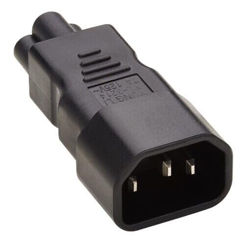 Generic 3 Pin IEC Kettle Lead Socket C14 to Cloverleaf Plug C5 Power ...