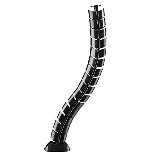 Flexible Desk Cable Duct I Modular Swirl Structure I Black – BigaMart