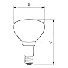 PHILIPS BR125 IR 250W E27 Incandescent Infrared Heating Lamp Bulb