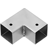 Amazon.com: YIDU69Q 12 Pcs 1" Square Tube Fittings-2 Way Connector, L ...