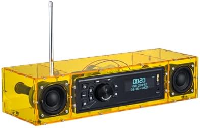 AOVOTO ALK103 FM/DAB Radio Do It Yourself Kits mit Acrylgehäuse, DIY DAB+/FM Sets mit Weckmodus ...