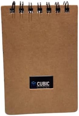 Cubic A7 Wiro Pocket Notebook - Pack of 12 (Kraft Paper Brown) | Palm ...