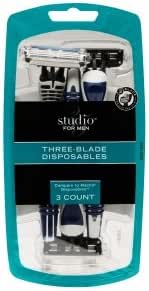 Amazon.com : Studio 35 For Men Three-Blade Disposable Razors, 3 ea ...