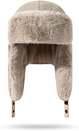 Amazon.com: CLAPE Aviator Hat Winter Snowboard Fur Earflap Cap Bomber ...